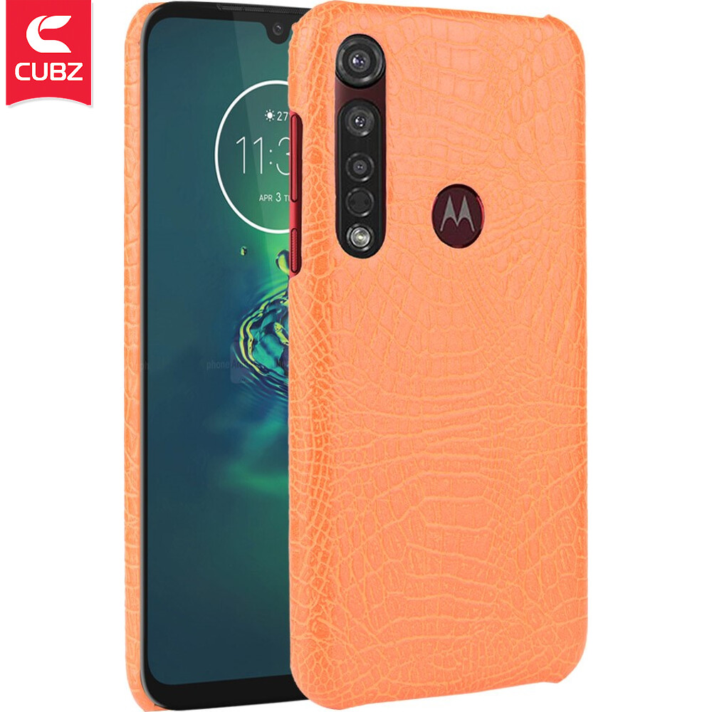 Carcasa rigida Motorola Moto G8 Plus - CUBZ Crocodile Orange - Livrare 24h