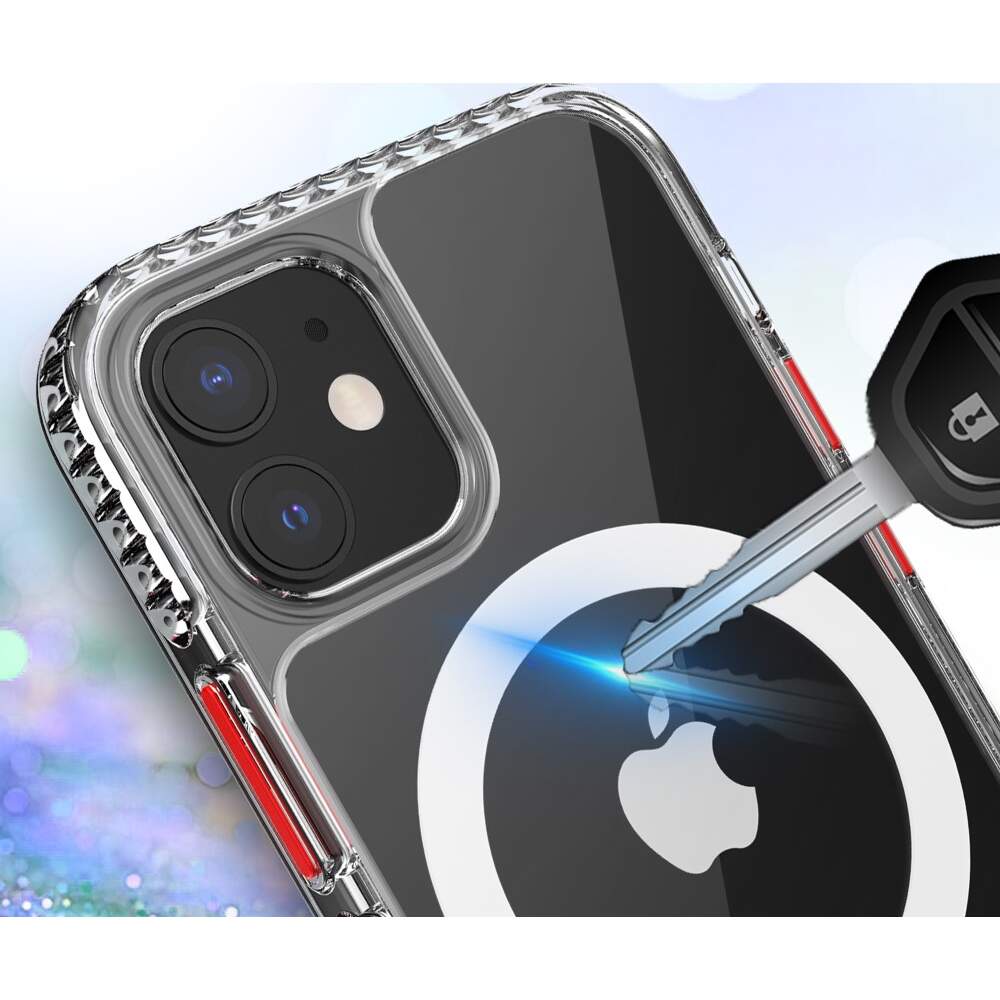 Husa iPhone 12 Pro Max - Hybrid Shell Case with MagSafe Red CUBZ ...