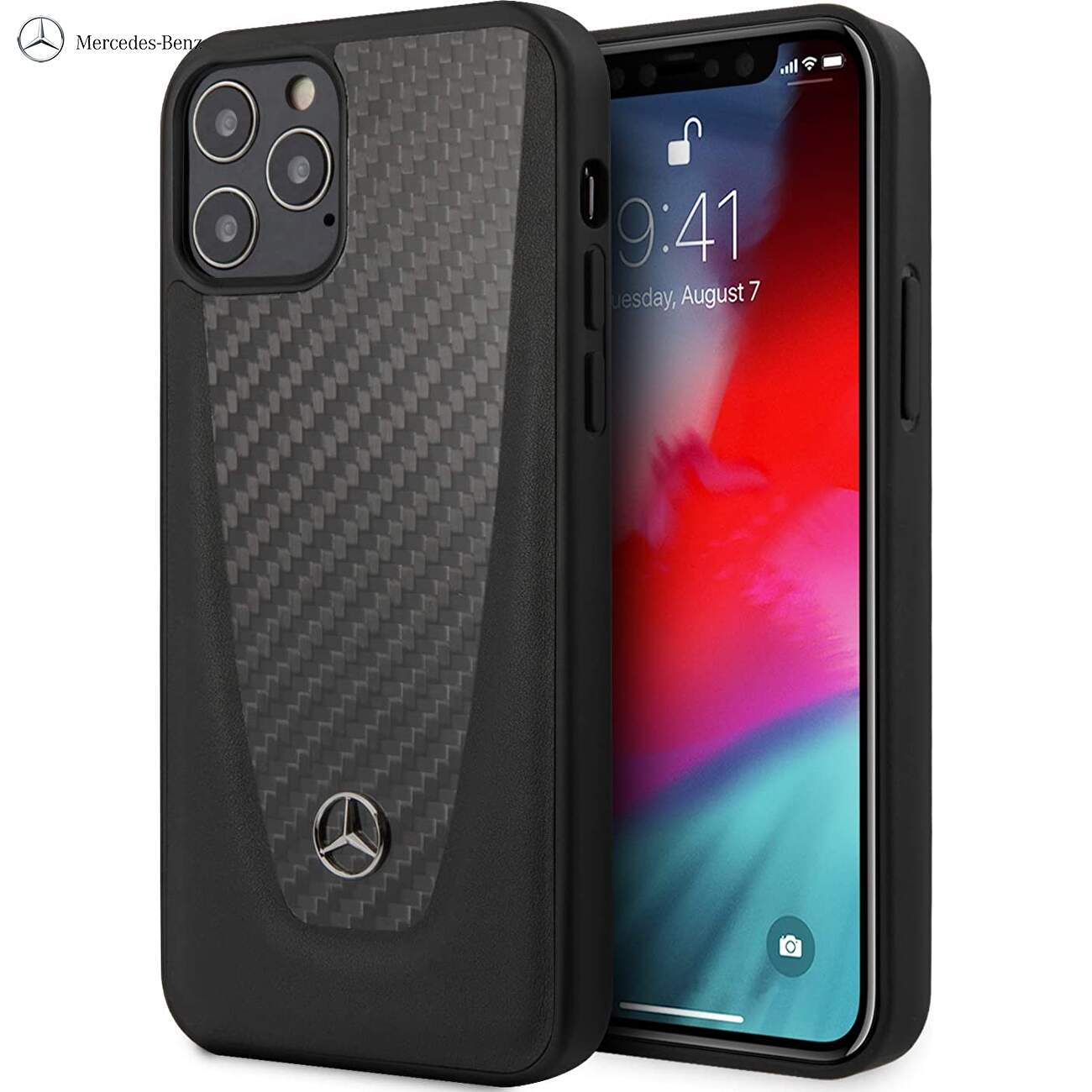 Husa iPhone 12 si 12 Pro - Mercedes-Benz Carbon Dynamic Line - Livrare 24h
