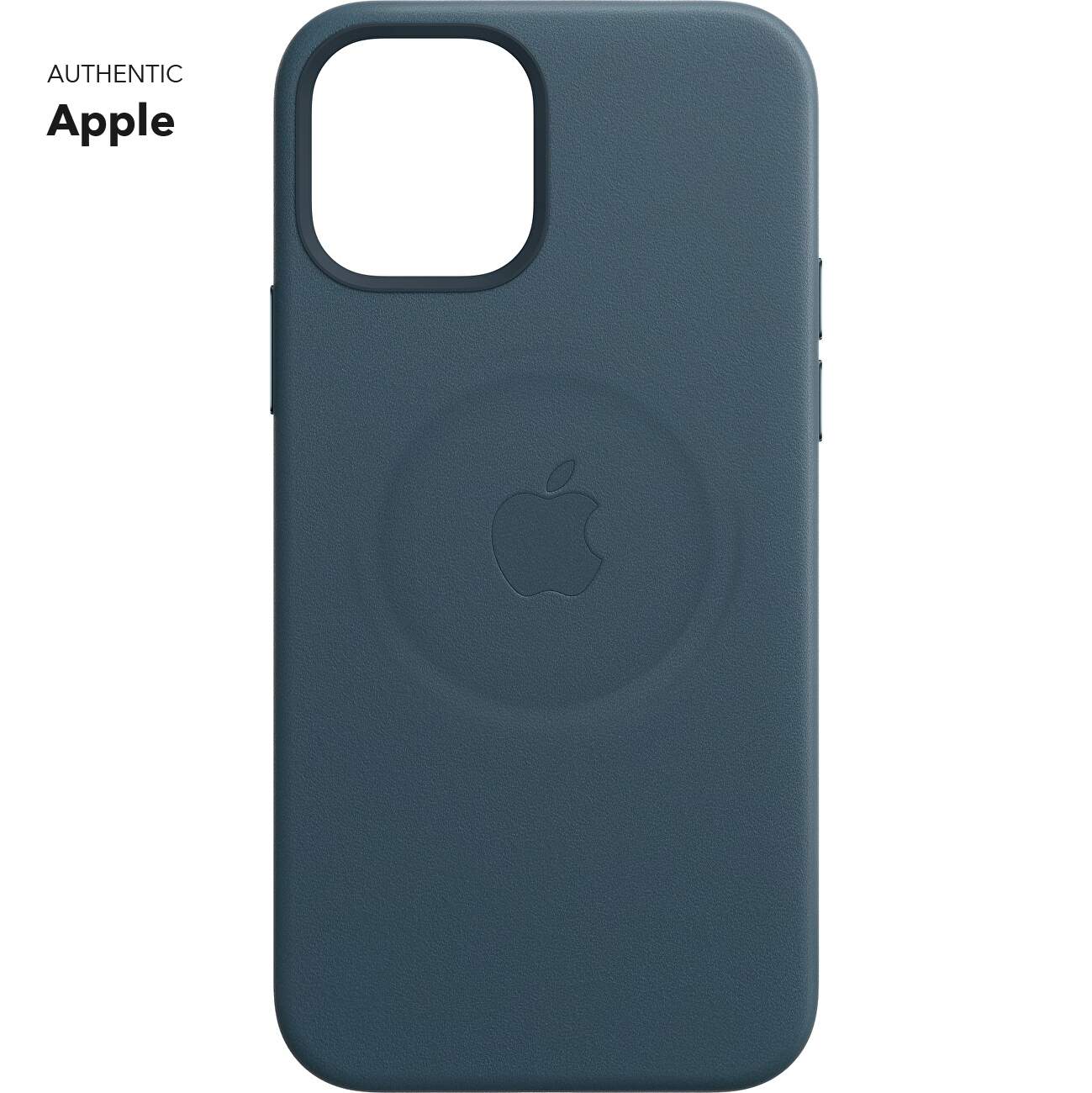 Husa originala Apple - iPhone 12 si 12 Pro Leather Case Baltic Blue cu ...